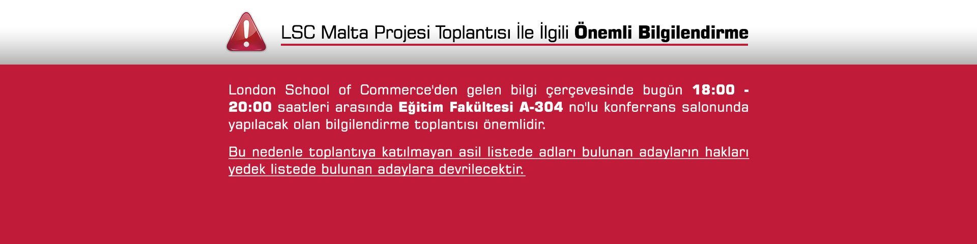 LSC Malta Projesi Toplantısı İle İlgili Önemli Bilgilendirme | OMÜ ...